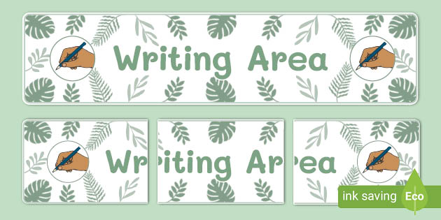 * NEW * Botanical-Themed Writing Area Display Banner - Twinkl