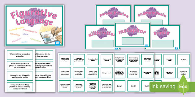 Figurative Language Sorting Display Flashcards