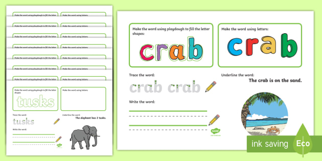 Phase 4 Words Make Read Write Activity Mats (teacher made)