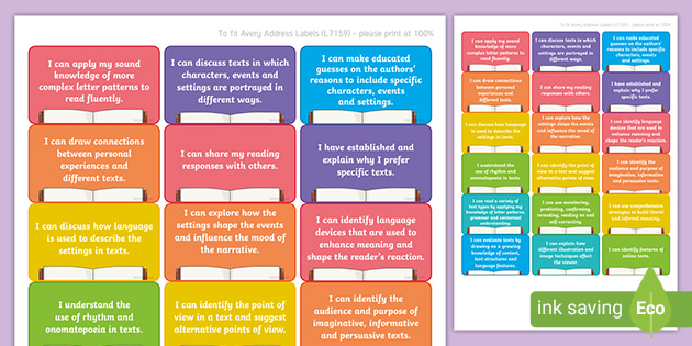 Year 3 Reading Assessment Stickers (teacher made)
