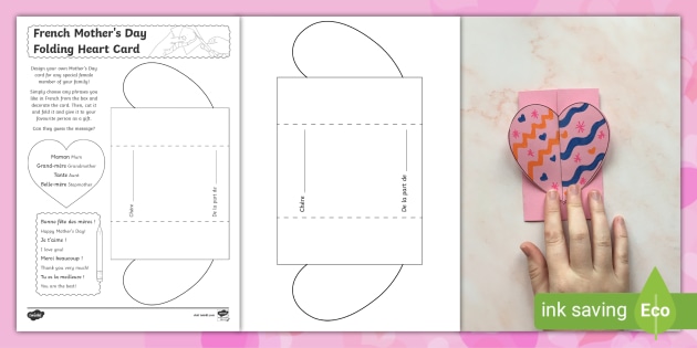 👉 French: Mother's Day Craft Card - KS2 Resource