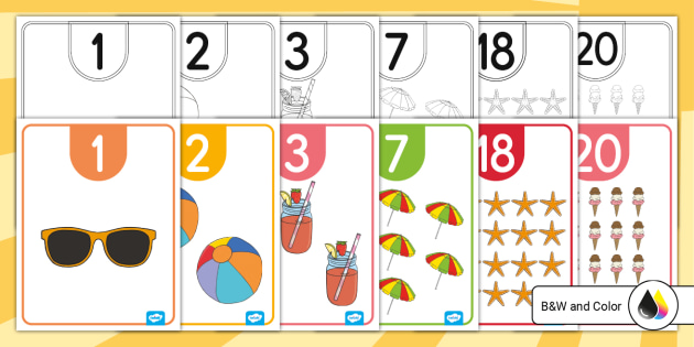 Summer Number Posters | Educational Resources | Twinkl USA