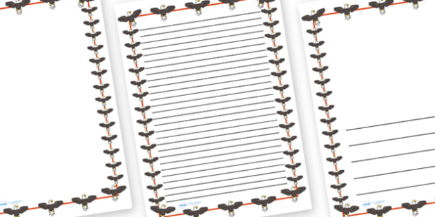 Eagle Page Borders - eagle, page border, writing borders, A4