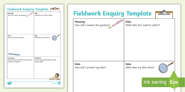 KS2 Fieldwork Enquiry Template - Twinkl - Geography