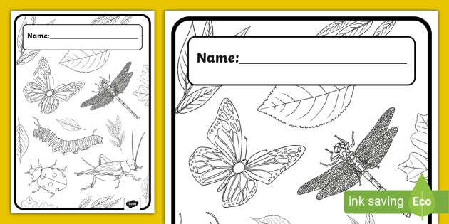 FREE! - Insects Colouring Book Cover (teacher made)