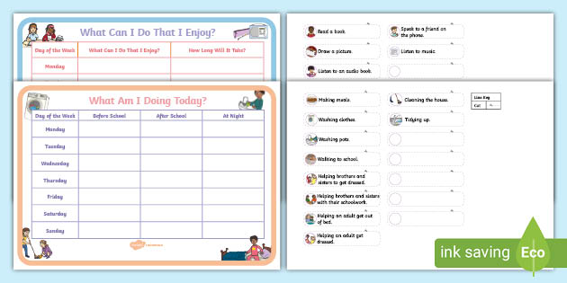 Young Carers Weekly Planner (teacher made)