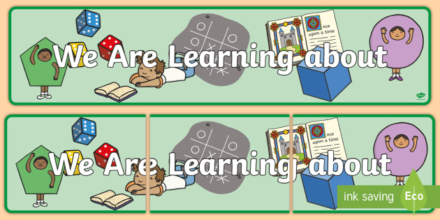 👉 We Are Learning About Display Banner (teacher made)