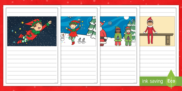 Christmas Elf Writing Frames (teacher made)