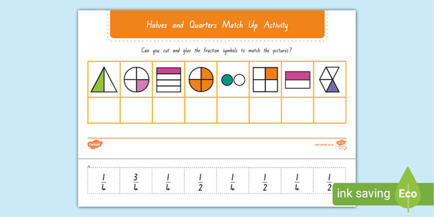 Stage 2-3 Halves and Quarters Match-Up Activity