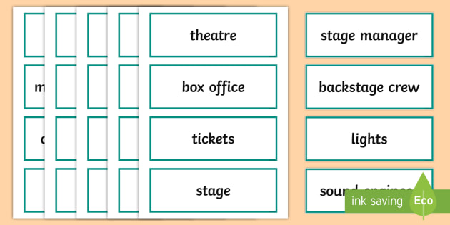 The Theatre Word Cards (teacher made)