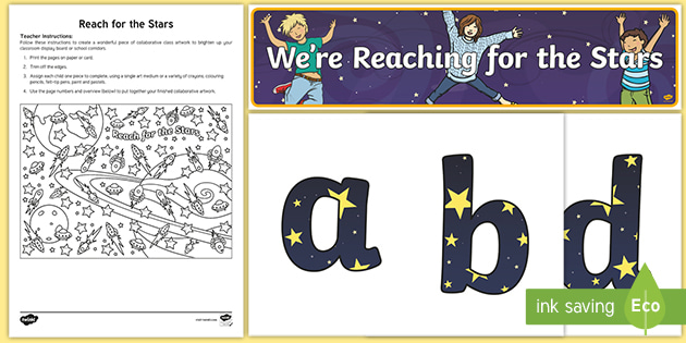 Reaching for the Stars Collaborative Colouring Display Pack