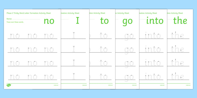Tricky Words – Tricky Pronunciation Words – Teaching Wiki