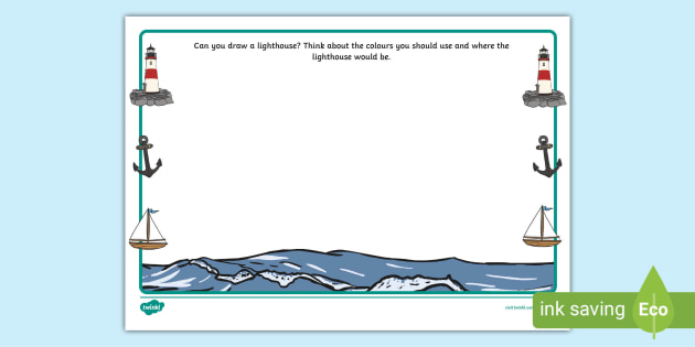FREE! - Lighthouse Drawing Prompt Activity (Teacher-Made)