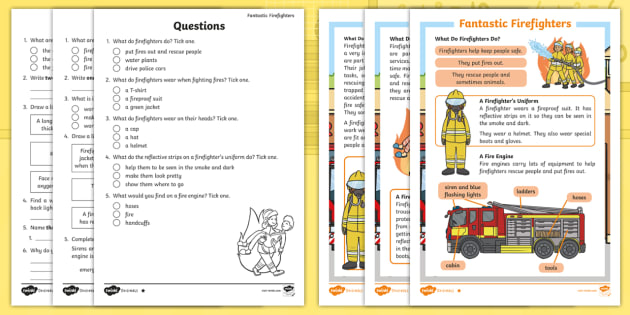 Charlie the Firefighter - KS1 Fantastic Firefighters Differentiated Reading