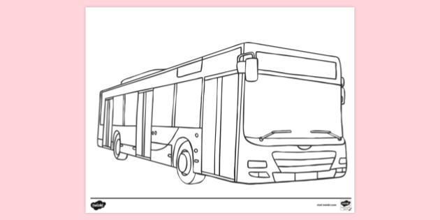 Bus Printable Colouring Page | Colouring Sheets