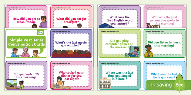 ESL Simple Past Tense Conversation Cards Teacher Made Lupon gov ph