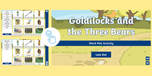 Goldilocks and the Three Bears Word Mat Activity