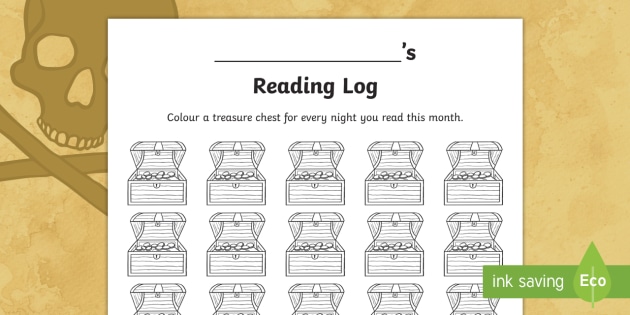 Pirate Themed Reading Log (teacher made)