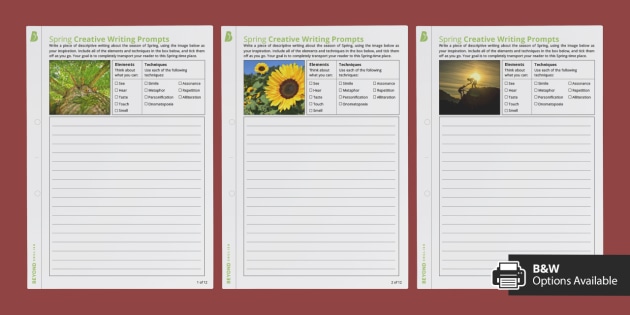 Spring Creative Writing Prompts Pack