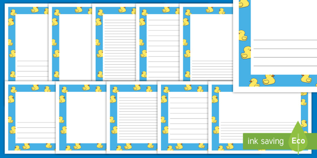 Rubber Duck Themed Page Border Pack - Rubber Duck Themed Page Border Pack