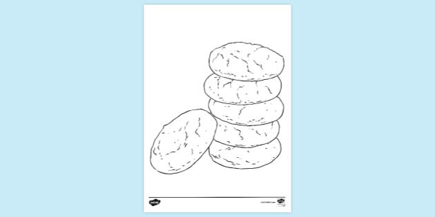 American Biscuits Colouring Sheet | Colouring Pages