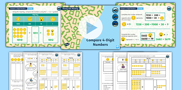 Year 4 Diving into Mastery: Compare Numbers Teaching Pack