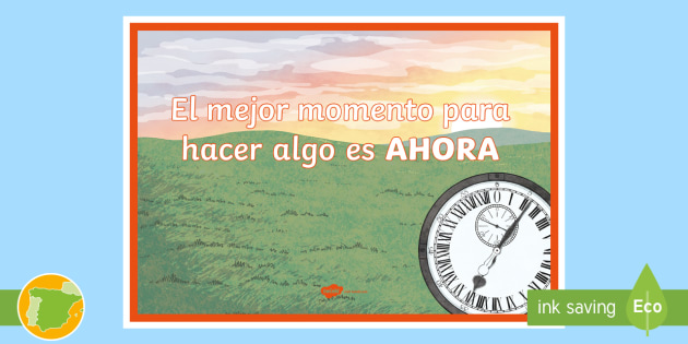 Póster: El mejor momento... (teacher made)