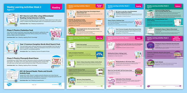 Weekly Learning Activities Pack Week 2 Age 6-7