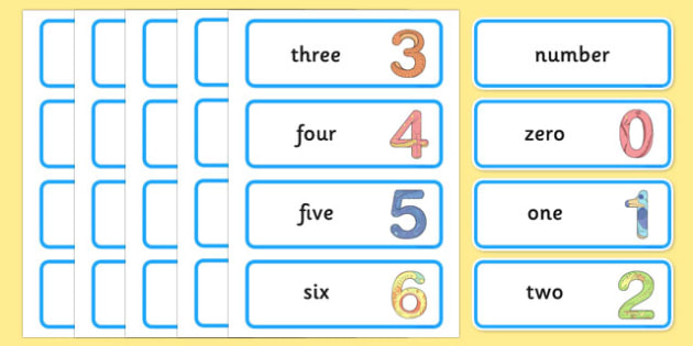 FREE! - Maths Number System Word Cards (teacher made)