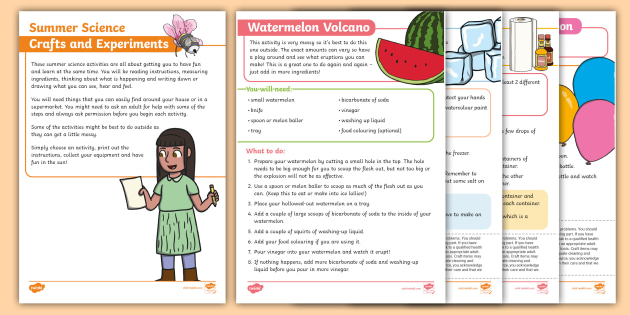 Summer Science Crafts and Experiments (teacher made)