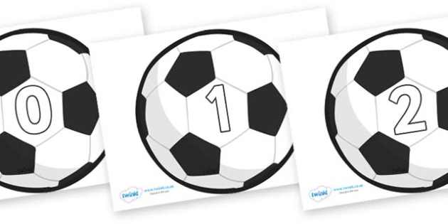 Numbers 0-100 on Football