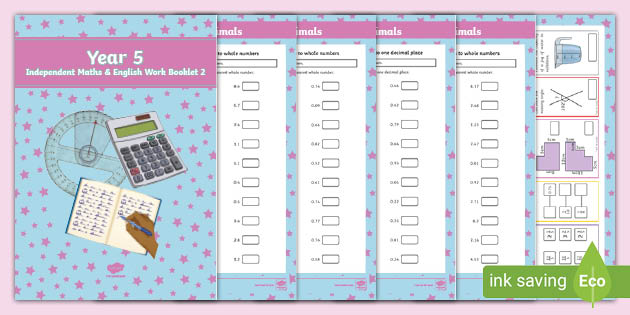 👉 Year 5 Independent Maths & English Work Booklet 2