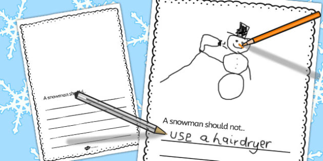 Snowman Should Writing Frame (teacher made)