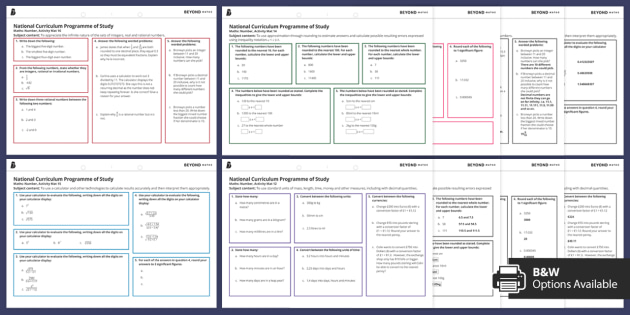 Back to School UK: Green Number Mats Part 3 | KS3 Maths