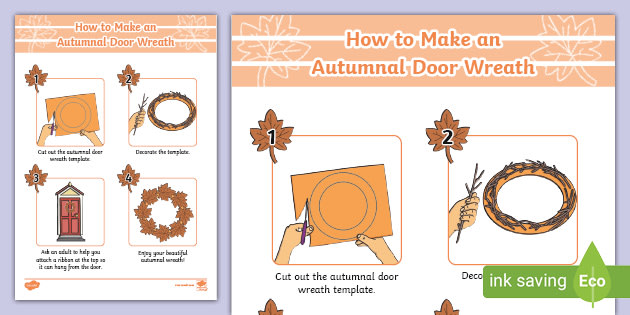 How to make an autumnal door wreath? (teacher made)