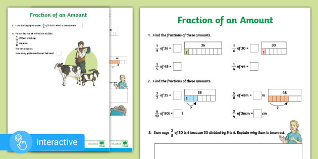 Fractions Interactive Math Activity (teacher made)