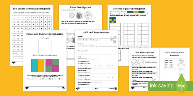 Year 1/2 Maths Investigation Pack (Teacher-Made)
