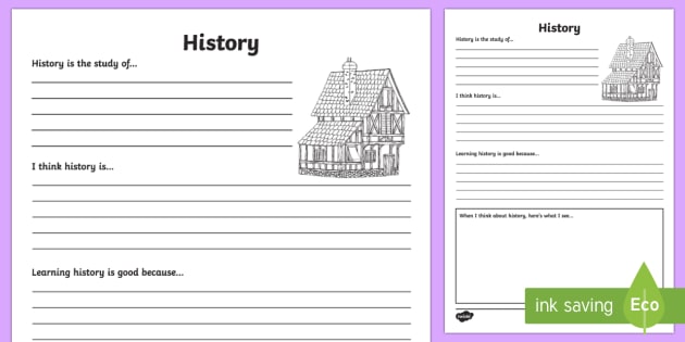History Reflection Writing Template