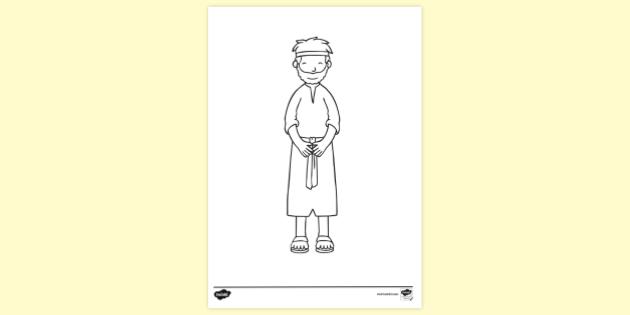 FREE! - Brother Dan Colouring Sheet | Colouring Sheets