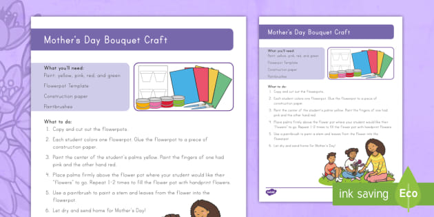 Mother's Day Bouquet Craft - Mother's Day Gift