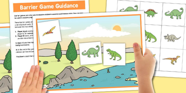 Dinosaur Barrier Game (teacher made)