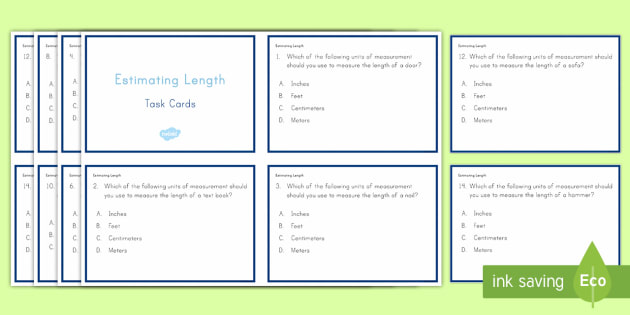 Estimating Length Task Cards