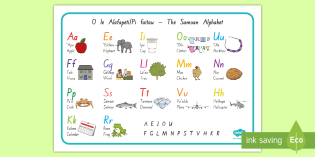Samoan Alphabet Mat (teacher made)