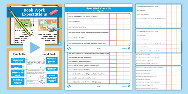 Book Work Expectations for Middle and Senior Primary