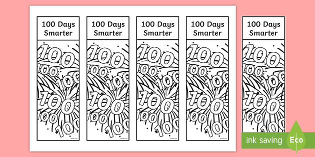 100 Days of School Editable Bookmarks (teacher made)