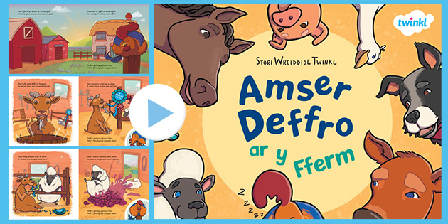 Pŵerbwynt Amser Deffro ar y Fferm (teacher made)