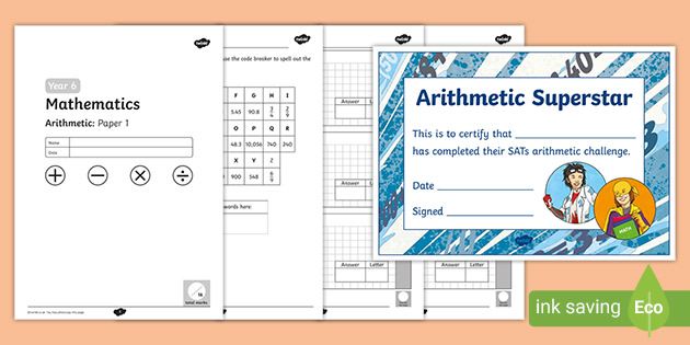 Year 6 SATs Arithmetic Code Breaker Activity (teacher made)
