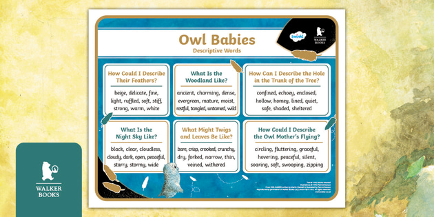 FREE Owl Babies Descriptive Word Mat (teacher made)