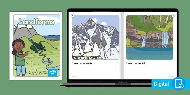 Landforms Early Emergent Reader eBook for Kids - Twinkl USA