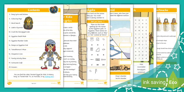 The Ancient Egyptians Printables For Primary School Sparklebox